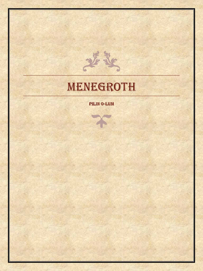 Menegroth : La cité des Elfes de Doriath | PDF | Races de la Terre du ...