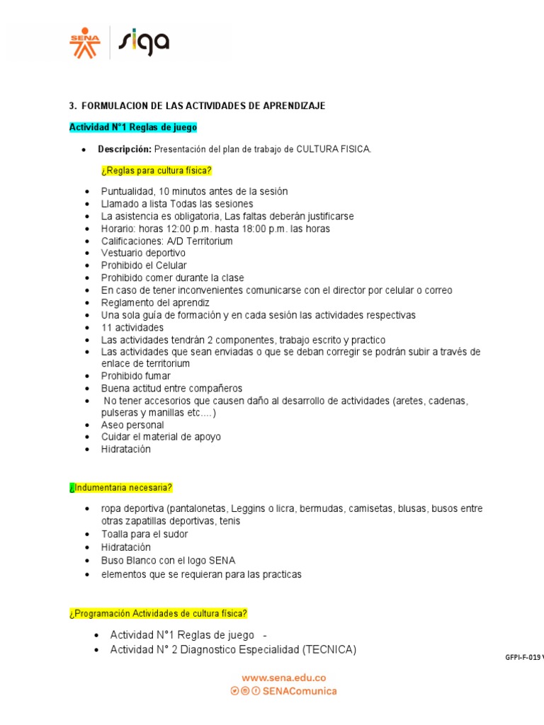 Cultura Fisica Actividades Bustos Mora | PDF | Coche