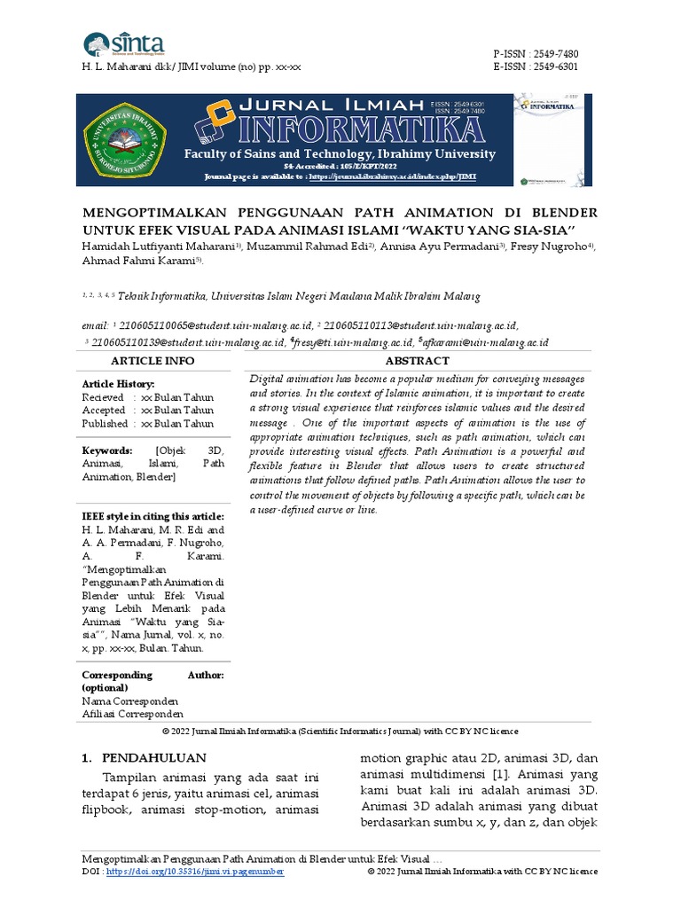 Mengoptimalkan Penggunaan Path Animation Di Blender Untuk Efek Visual ...