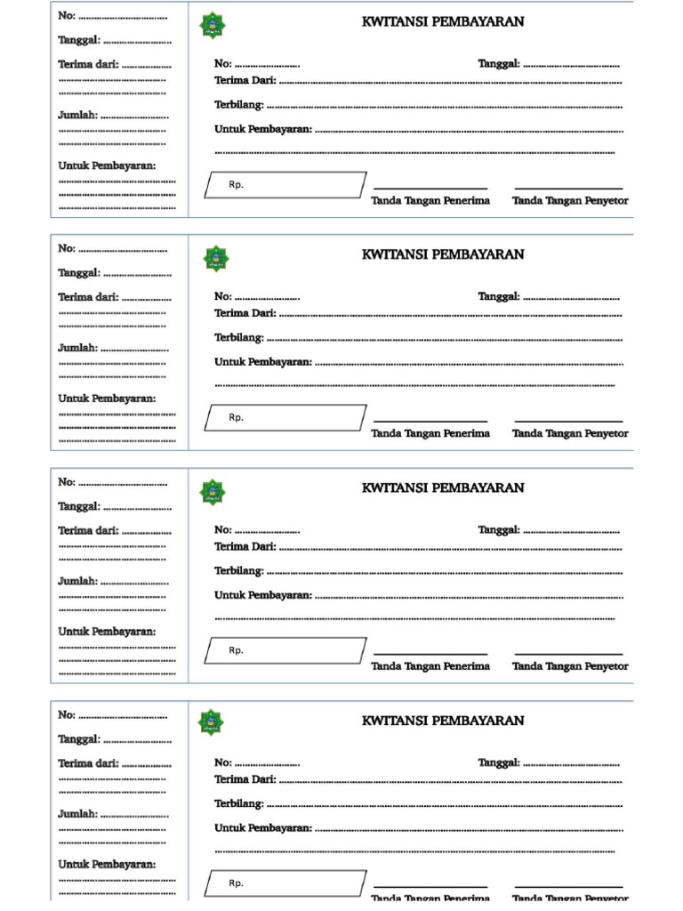Copy of Contoh Kwitansi Excel 3 | PDF