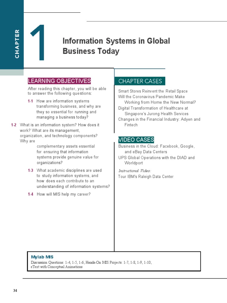 MIS Ch01 | PDF | Retail | Videotelephony