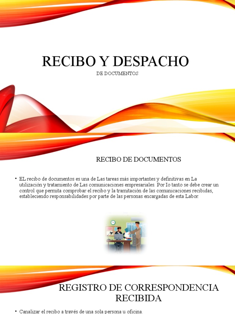 Recibo y Despacho de Documentos - Presentación Por Marisol G.V | PDF