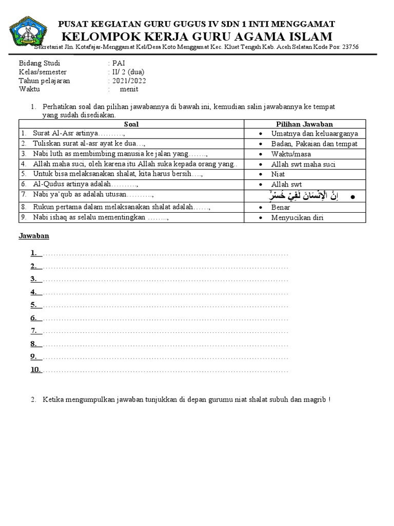 Kelas Ii Semester Ii Baru | PDF