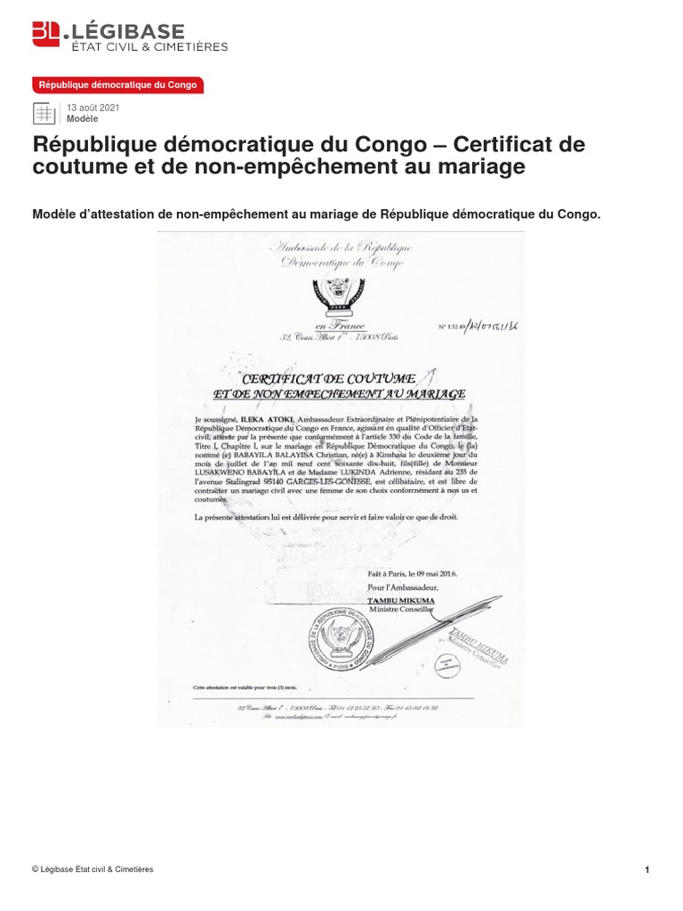 Legibase Etat Civil Cimetieres Republique Democratique Du Congo ...