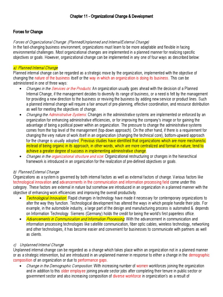 Organizational Change & Development | PDF | Organization Development | Reinforcement