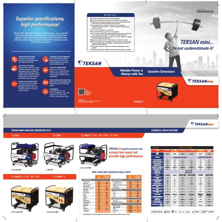 Teksan Generator Models and Specs | PDF | Ignition System | Engines