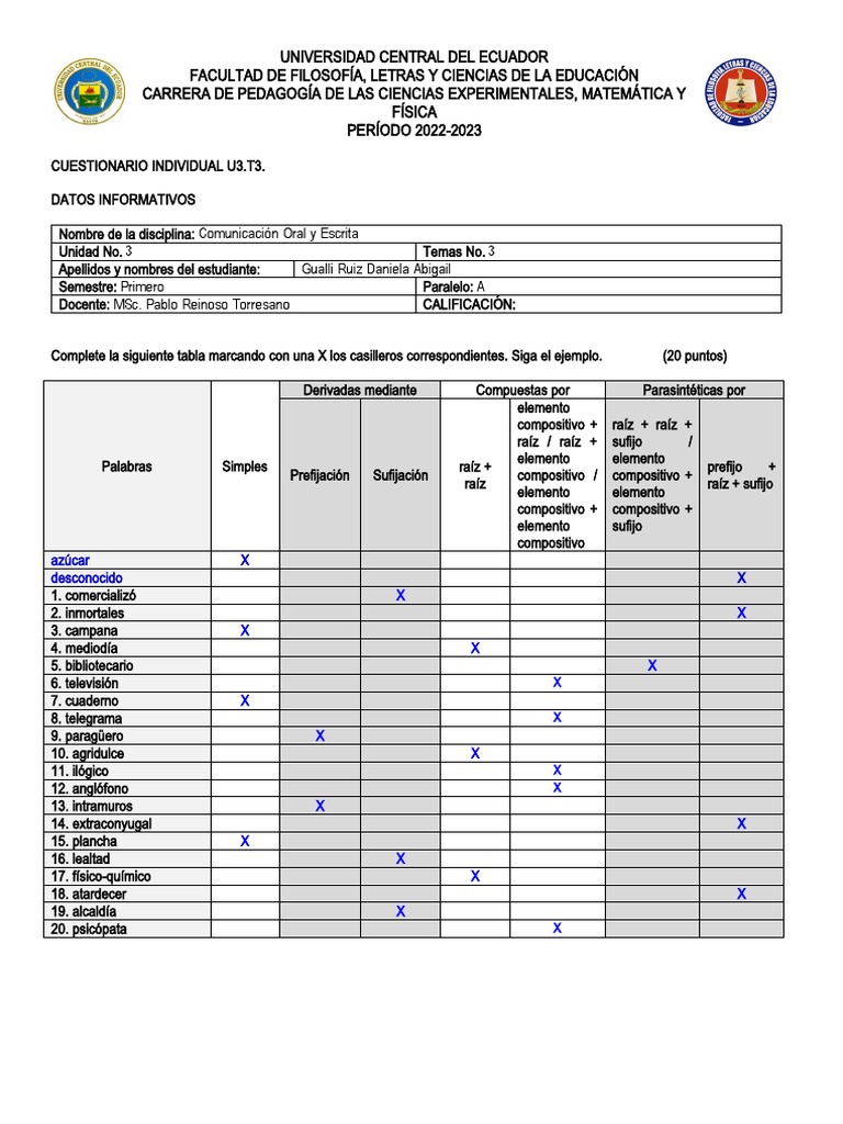 U3 T3 Cuestionario | PDF