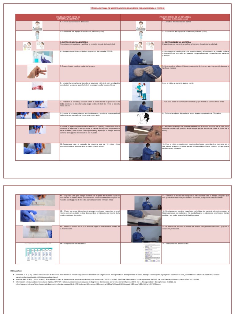 Proceso de Pruebas Rápidas COVID-19 e Influenza | PDF | Especialidades ...