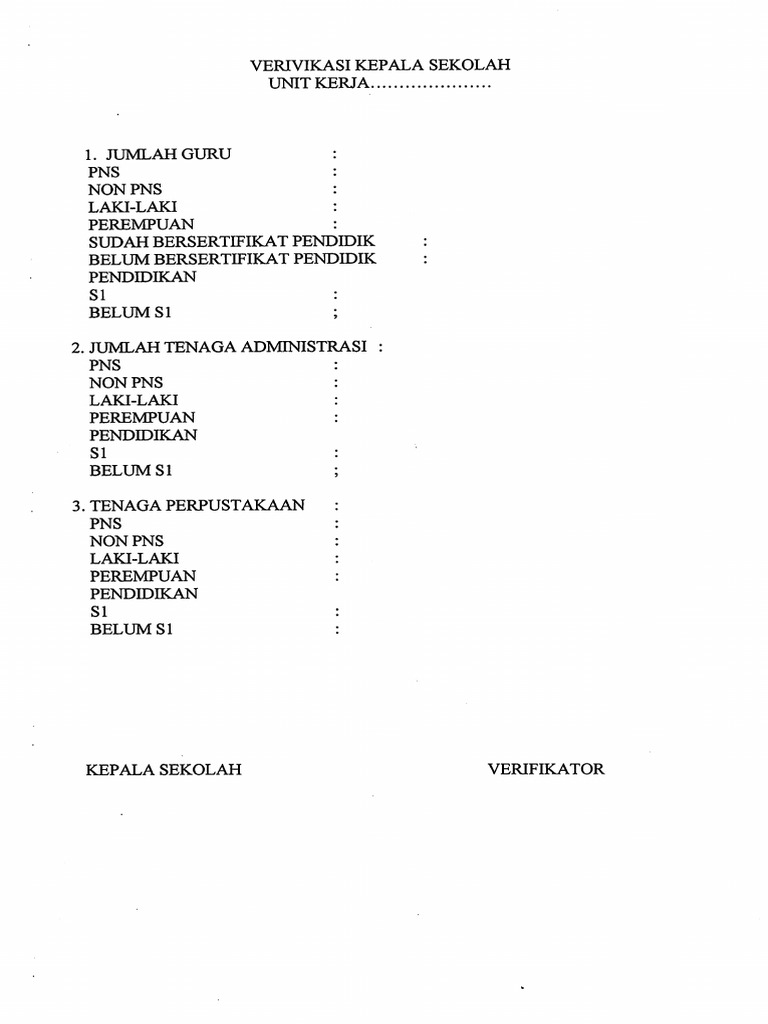 Blanko Verifikasi | PDF
