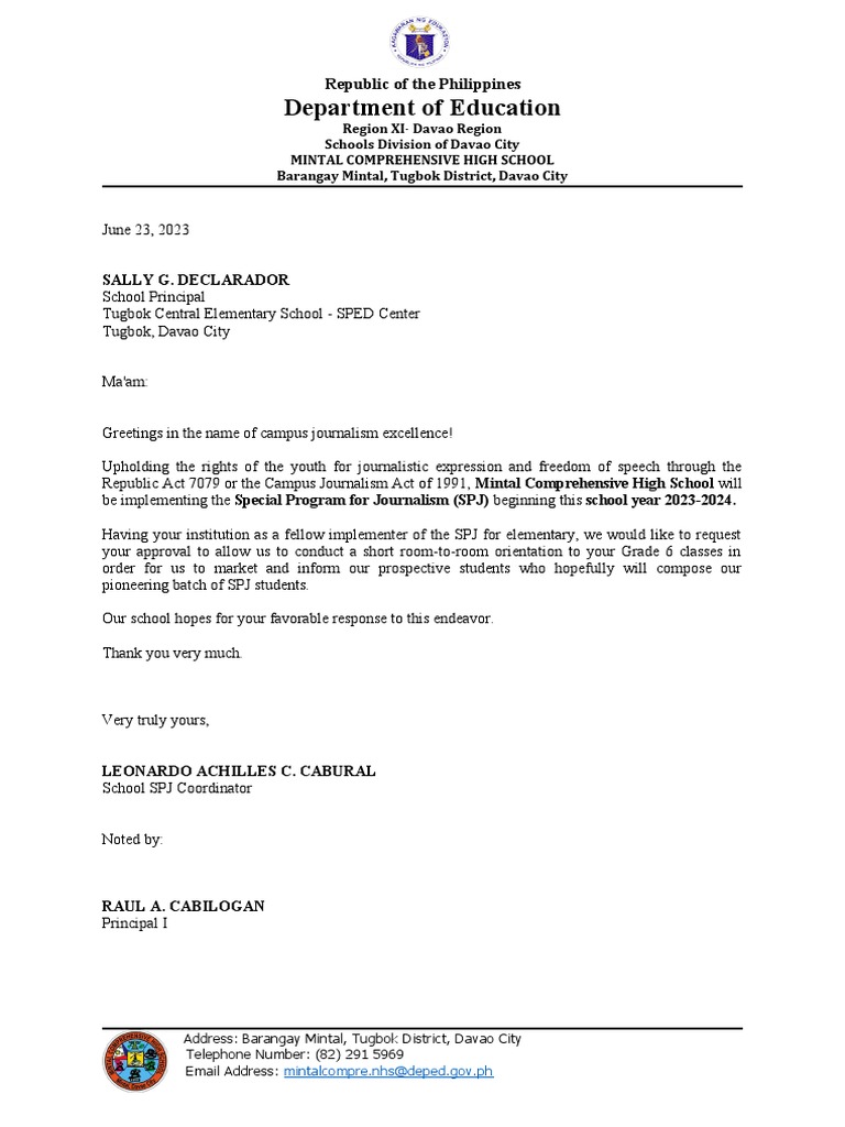 LETTER OF PERMISSION TO MARKET | PDF