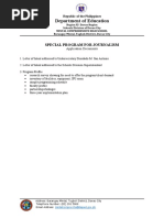 Special Program in Journalism Guide | PDF | Journalism | Curriculum