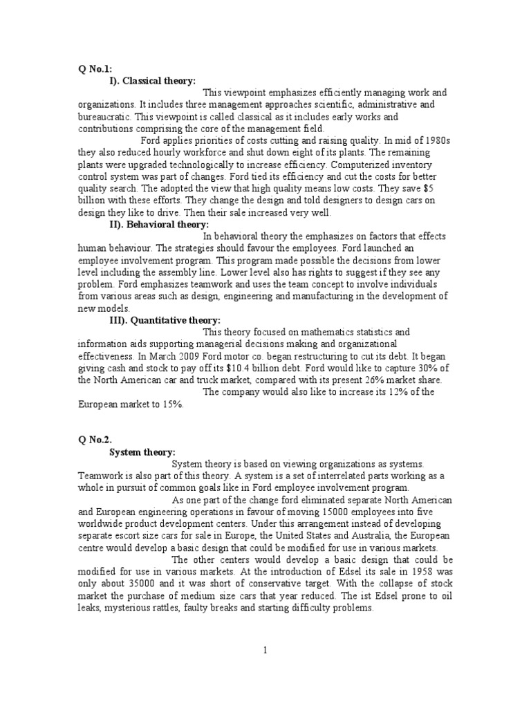 Management | PDF | Ford Motor Company | Design