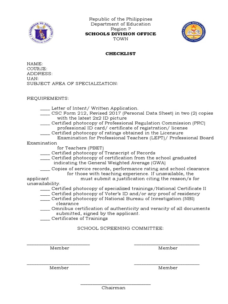 Checklist Omnibus | PDF | Licensure | Government