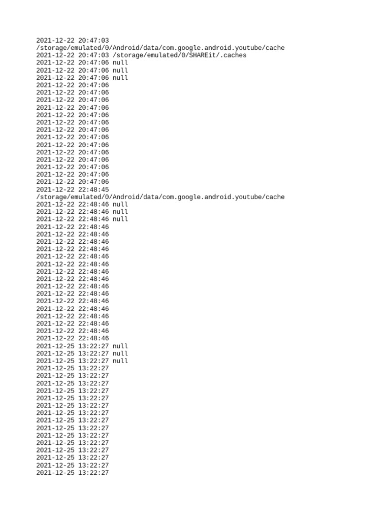 Clean Log | PDF | Smartphone | Computer Data Storage