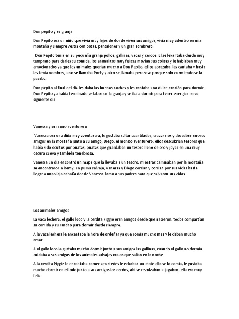 Cuentos de Don Pepito y su Granja | PDF