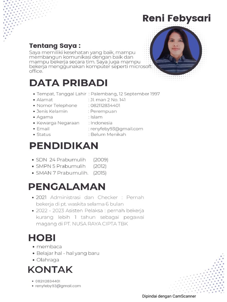 CV RENI FEBYSARI_2 | PDF