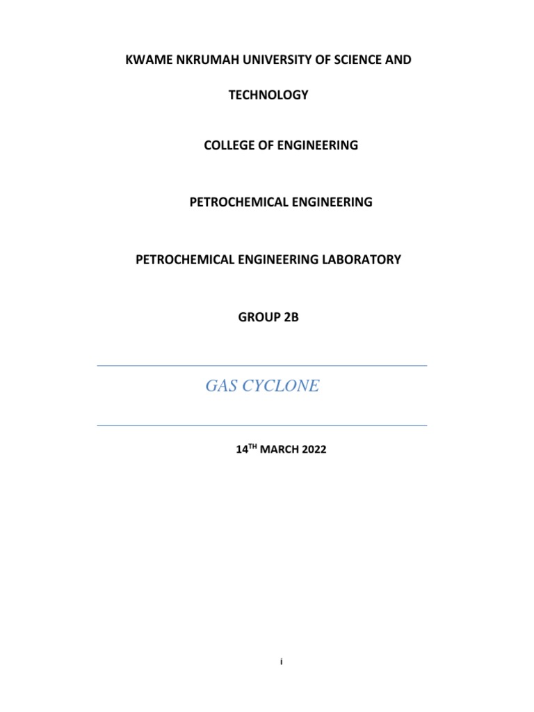 Gas Cyclone | PDF | Gases | Density