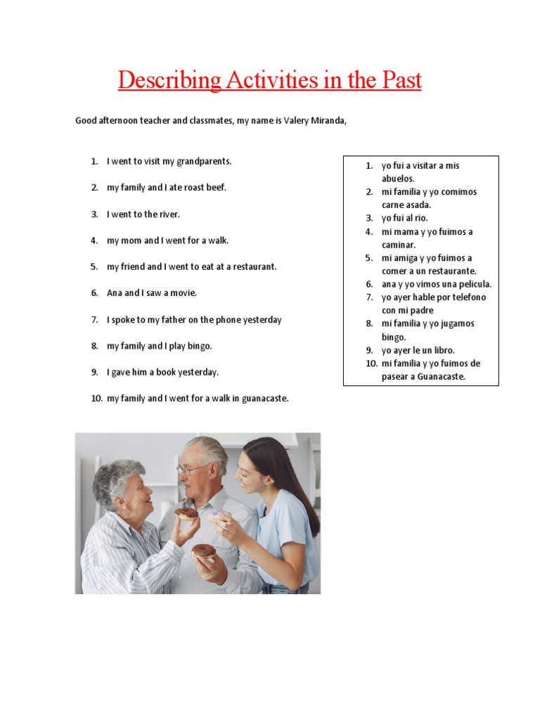 Describing Activities in the Past | PDF