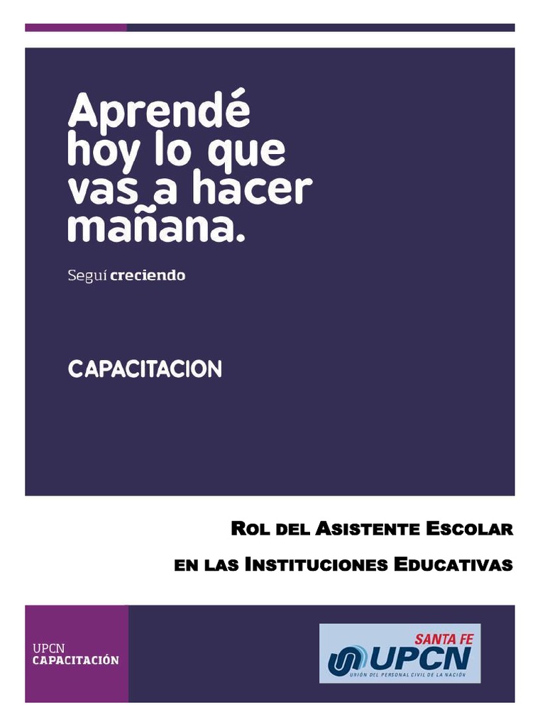Rol Del Asistente Escolar en Las Instituciones Educativas - Modulo ...