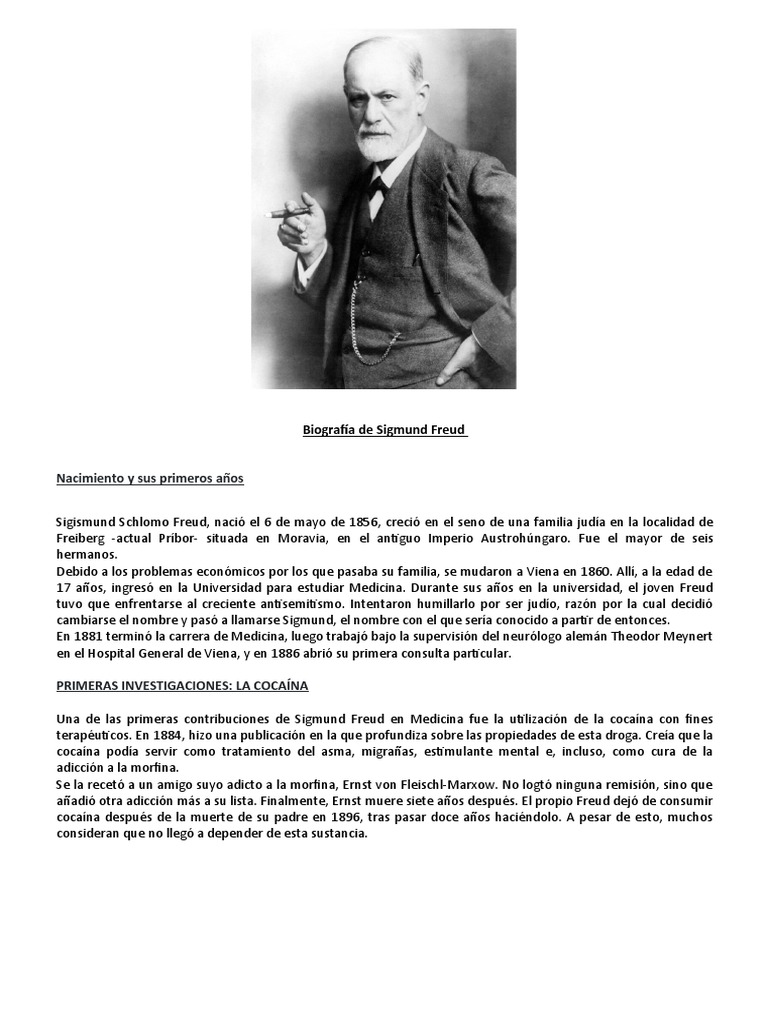 Biografía de Freud | PDF | Sigmund Freud | Psicoanálisis