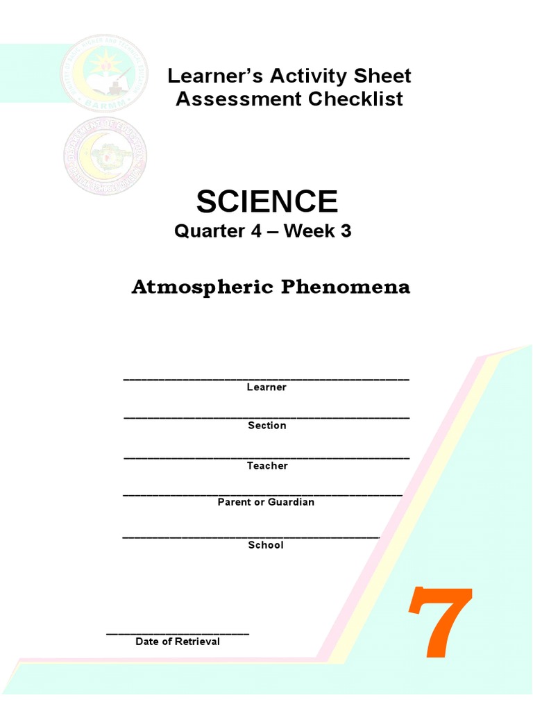 Science7, q4, Week3 (Validated) | PDF | Atmosphere Of Earth | Troposphere