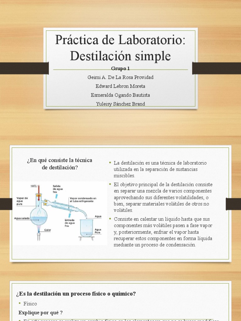 Práctica de Laboratorio Destilacion Simple 2 | PDF | Destilación | Ingeniería de Procesos Químicos