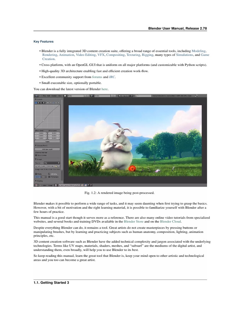 Blender User Manual: Version 2.78 | PDF | Blender (Software) | 3 D ...