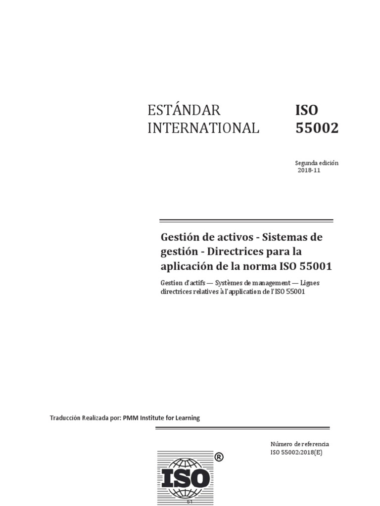 Norma ISO 55002 2014 | PDF | Organización internacional para la ...