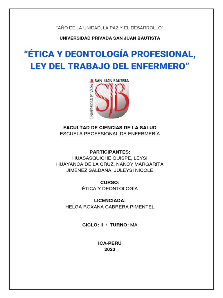 Ética y Deontología en Enfermería | PDF | Ética profesional | Enfermería