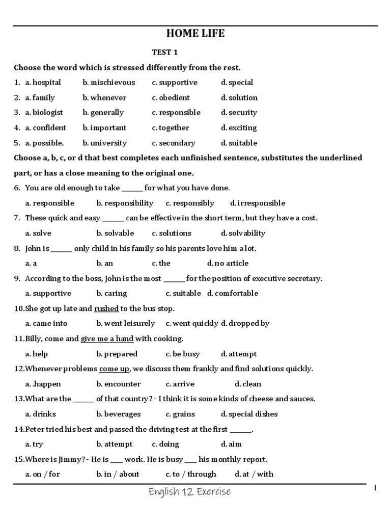 Unit 1 - BT MLH 12 | PDF | Father