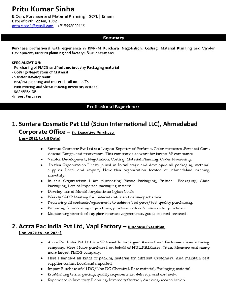 Pritu Profile-29092022 | PDF | Packaging And Labeling | Business ...