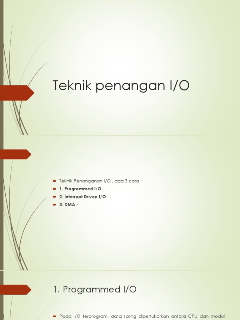 Teknik Penanganan I/O | PDF