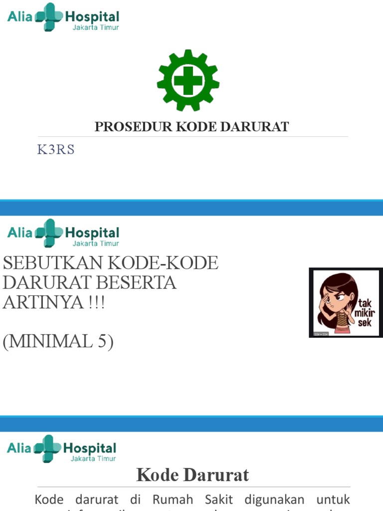 Kode Darurat RS: Arti & Prosedur | PDF