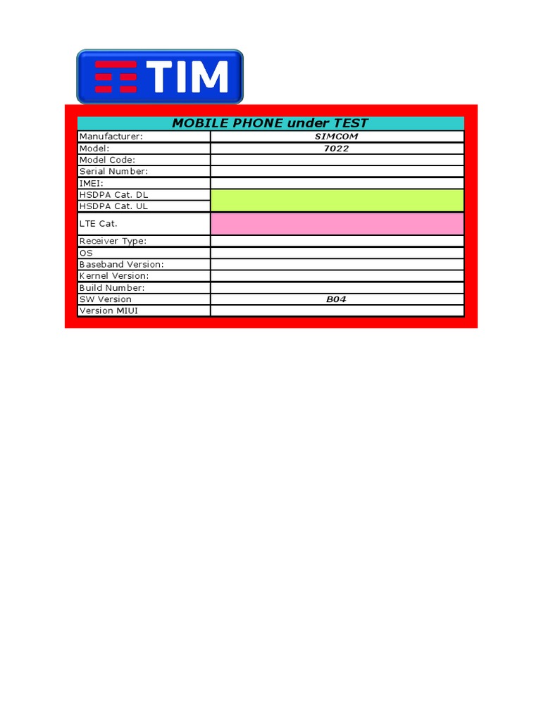 Sim7022 Tim Nb-Iot Test List 2022 | PDF | Information And ...