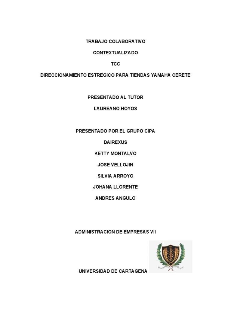 TCC Gerencia Estrategica Gca # 4 Dairexus | PDF | Marketing | Gestión ...