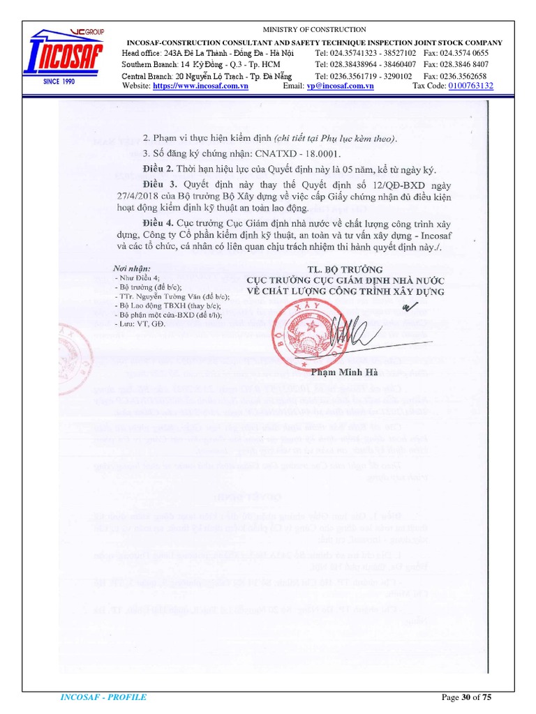 INCOSAF Construction Profile | PDF | Business | Technology & Engineering