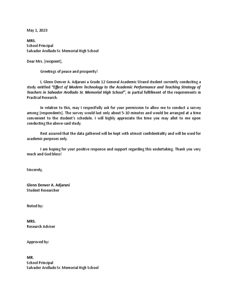 INTENT LETTER | PDF