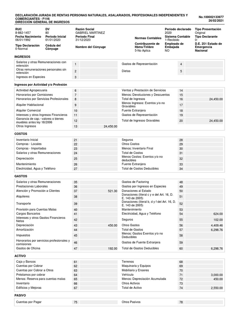 Renta Panama Pdf Impuestos Salario