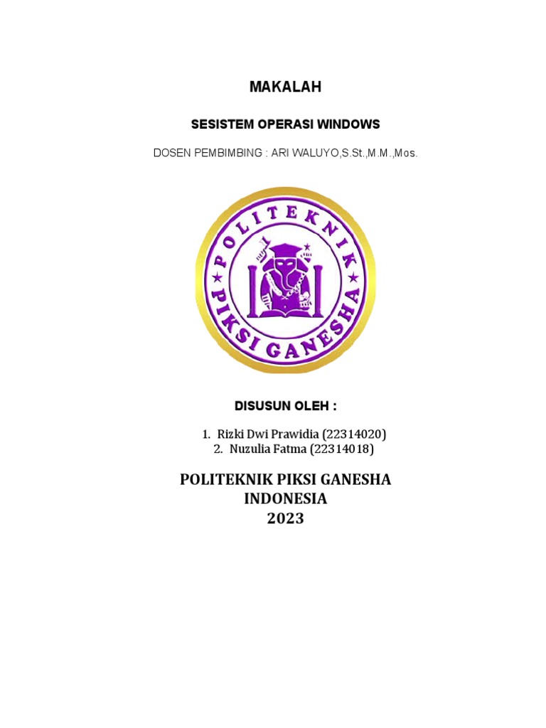 Sejarah Perkembangan Sistem Operasi Windows | PDF Sejarah Perkembangan Sistem Operasi Windows | PDF