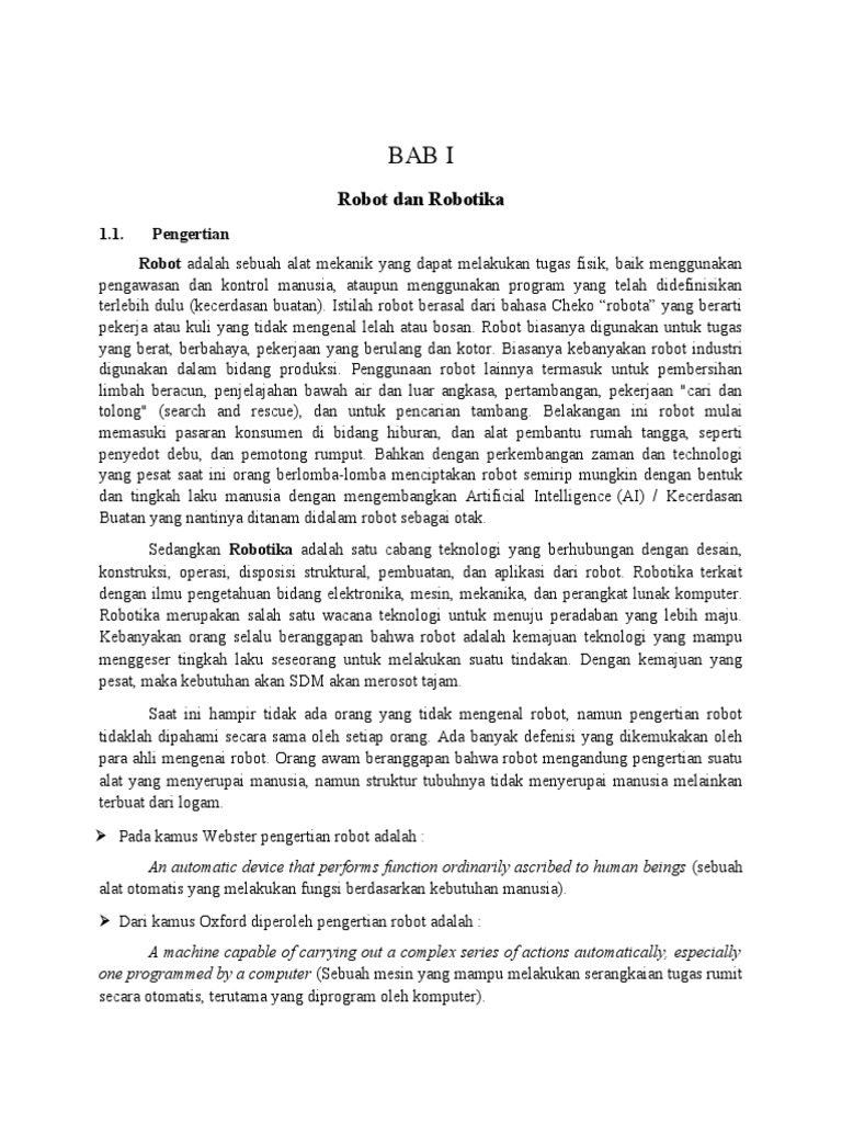 Modul Robotika 2021 BAB I | PDF | Komputer