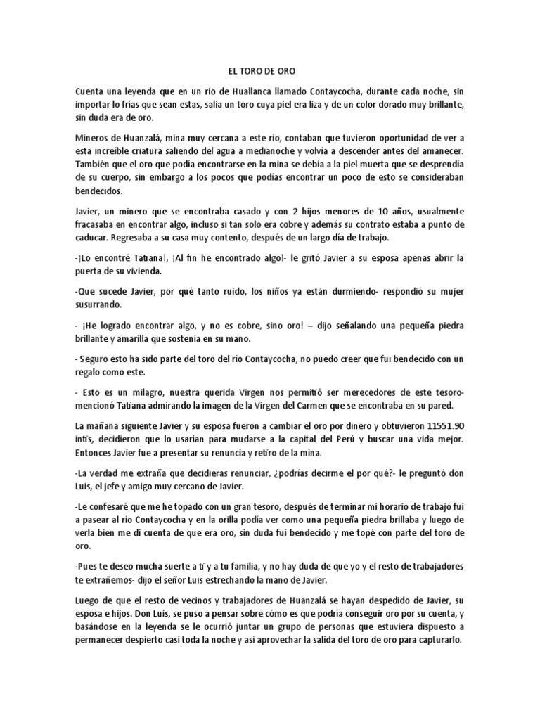EL TORITO ORO | PDF