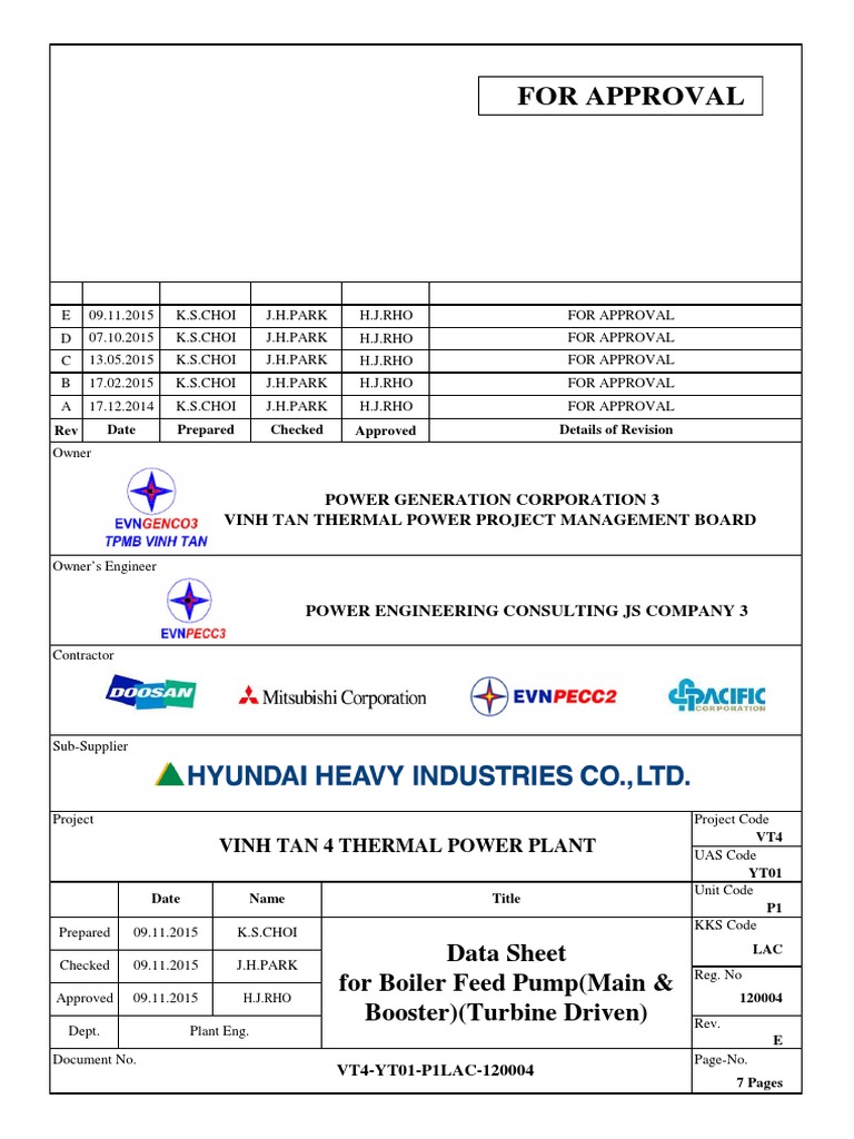 VT4-YT01-P1LAC-120004 - RE - Technical Data Sheet For Main BFP& BFBP ...