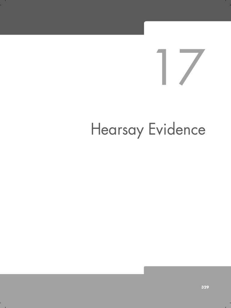 Hearsay Evidence and CJA 2003 Section 114 | PDF | Hearsay | Evidence (Law)