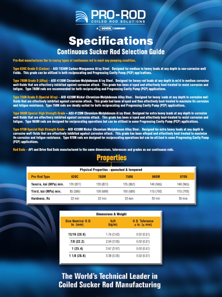 Prorod Specifications | PDF