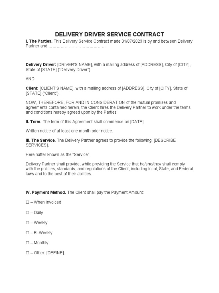 DELIVERY PARTNER SERVICE CONTRACT | PDF | Justice | Crime & Violence