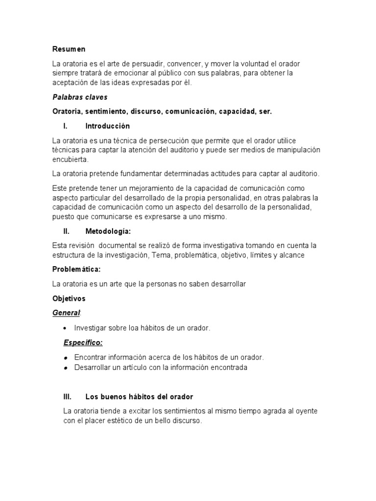 Articulo académico | PDF | Hablar en público | Cognición