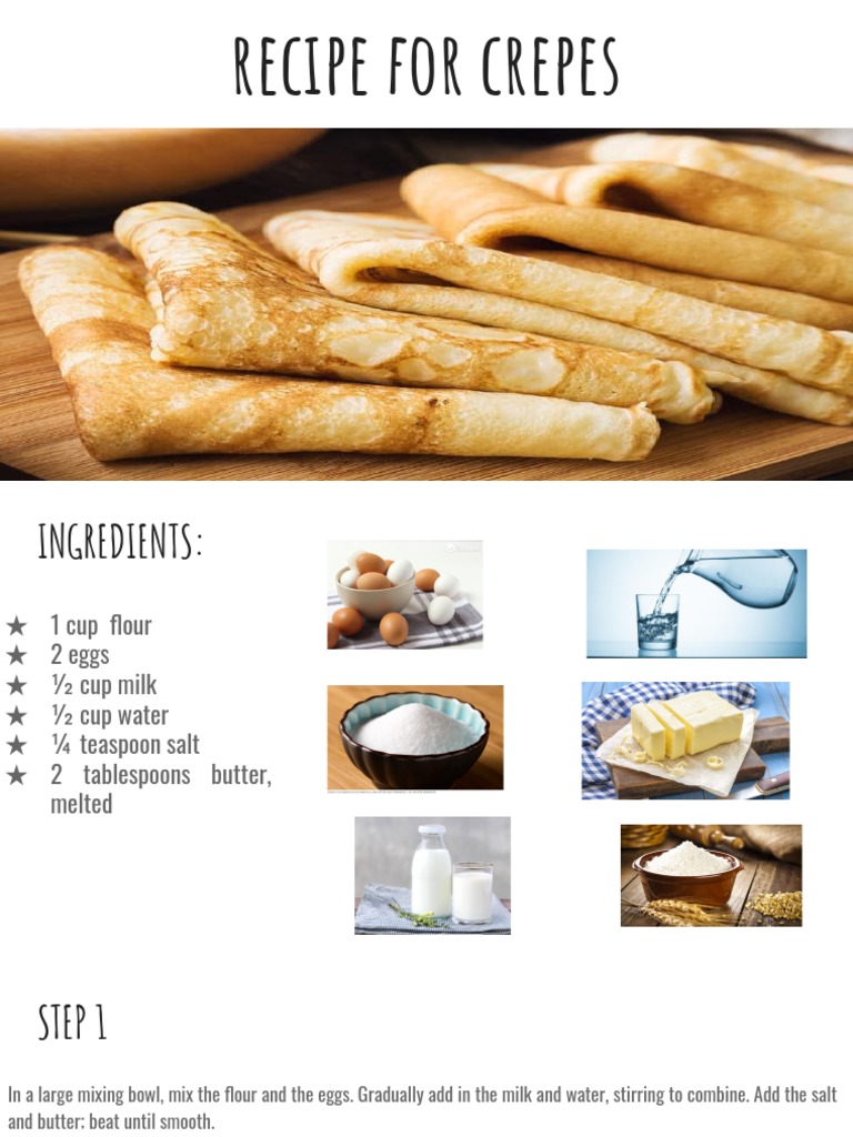 Easy Crepe Recipe for Beginners | PDF