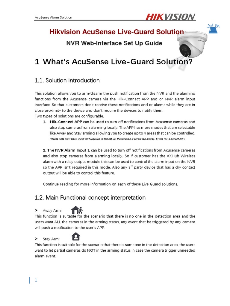 Acusense Live Guard Solution Web Interface SetUp 27112020 | PDF ...