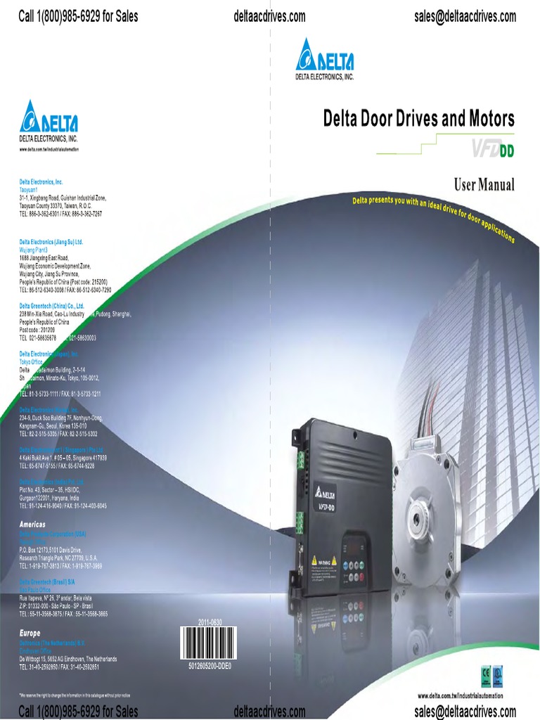 Delta VFD-DD Series Manual | PDF | Electric Motor | Alternating Current