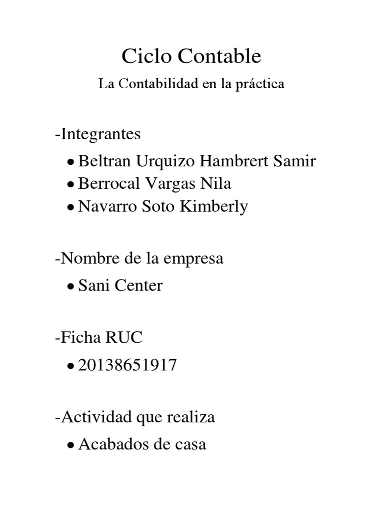 Ciclo Contable | PDF